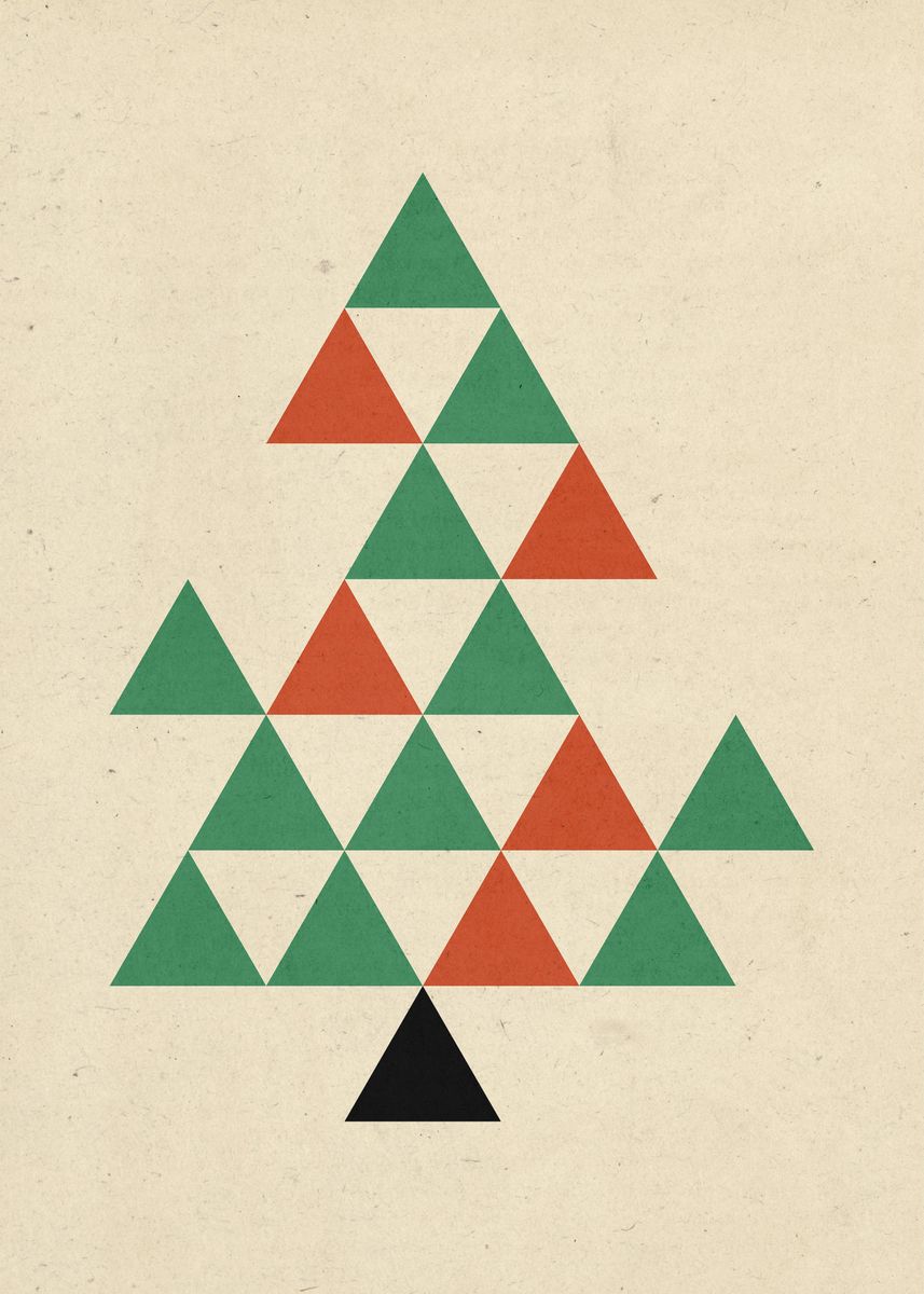 'Bauhaus Triangle Tree' Poster, picture, metal print, paint by DSpot ...