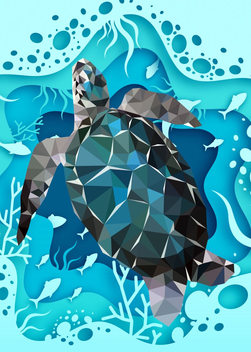 'Turtle' Poster by Sunny Artist | Displate