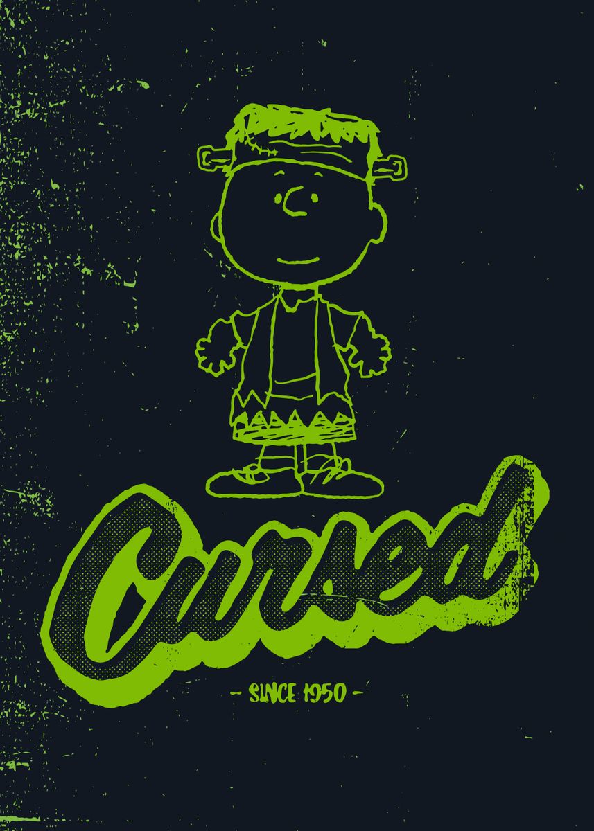 'Cursed Since 1950 Green' Poster, picture, metal print, paint by ...
