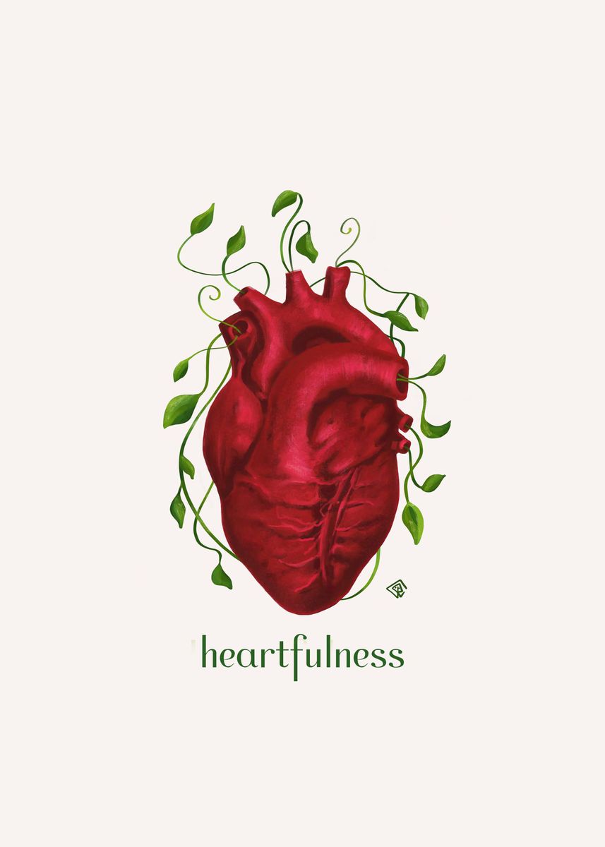 'Heartfulness' Poster, picture, metal print, paint by Raluca Popescu ...