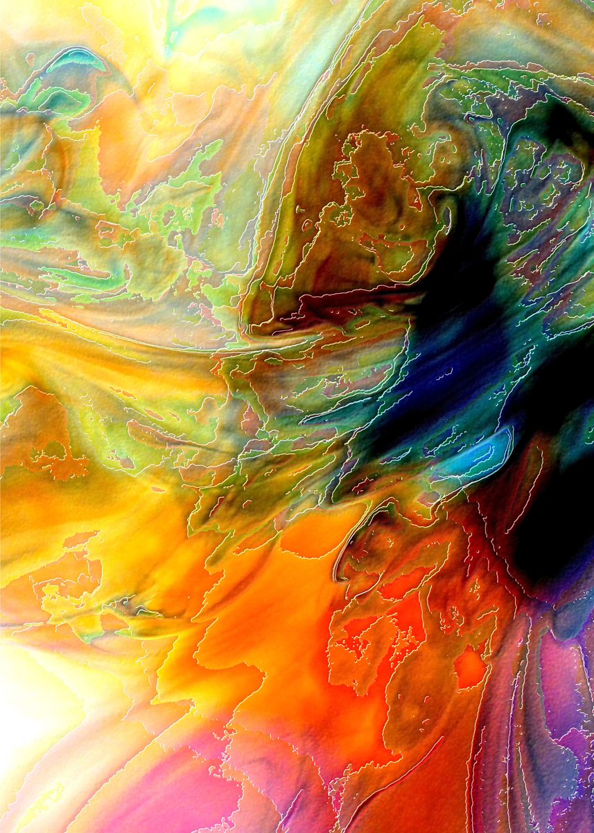 'Abstract Watercolour ' Poster by Tim | Displate