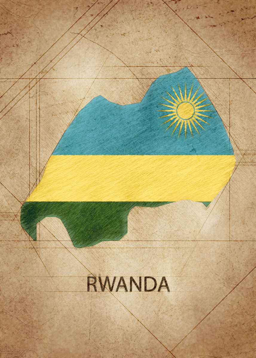 'Rwanda' Poster, picture, metal print, paint by Luvy | Displate