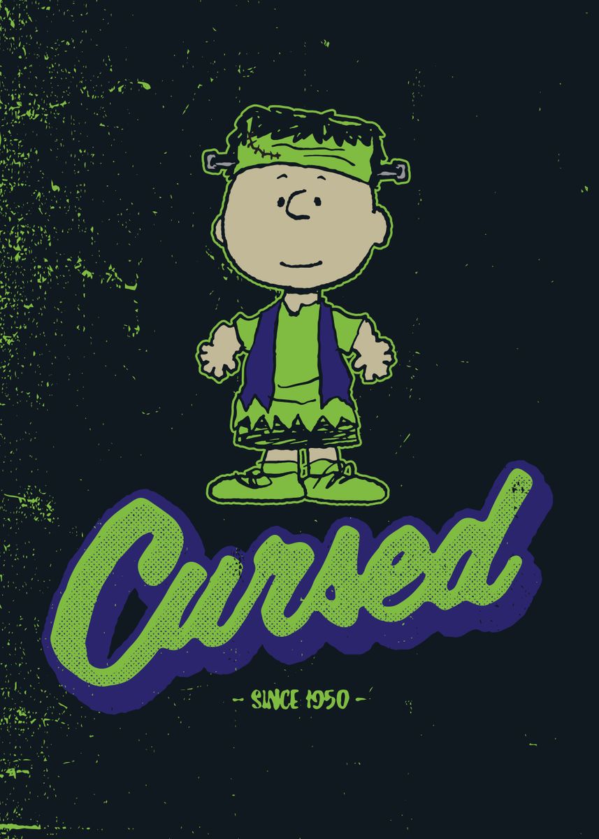 'Cursed Since 1950' Poster, picture, metal print, paint by Peanuts ...