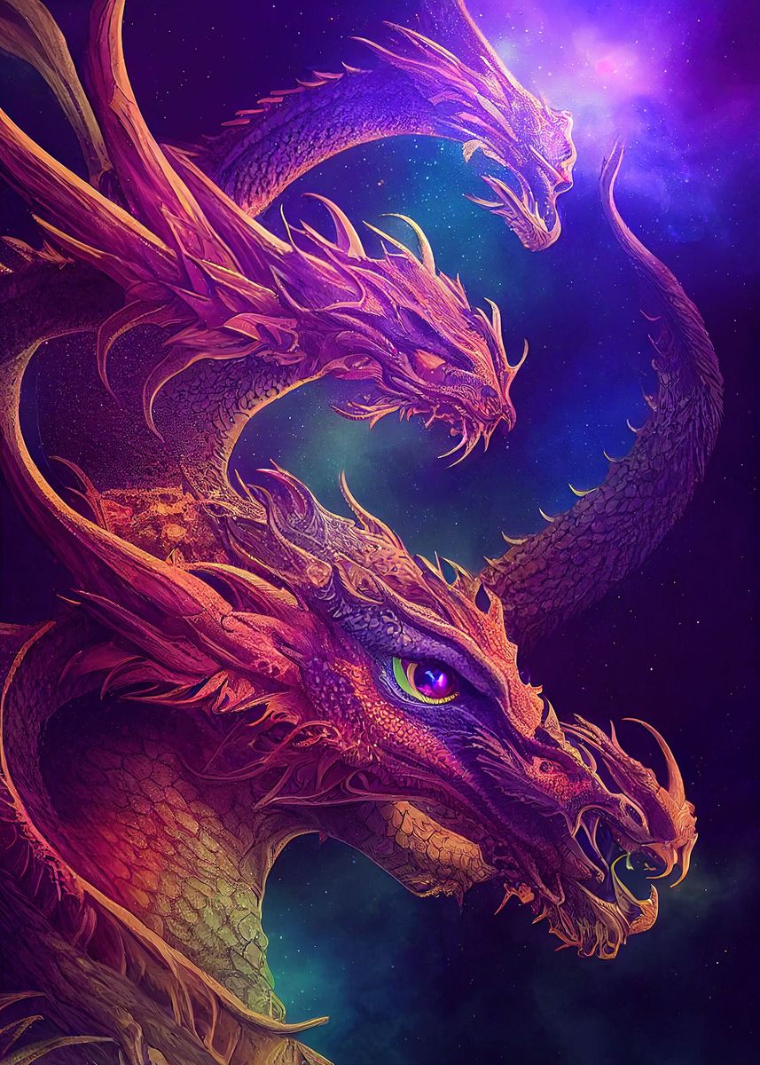 'Dragons poster' Poster, picture, metal print, paint by Designersen ...