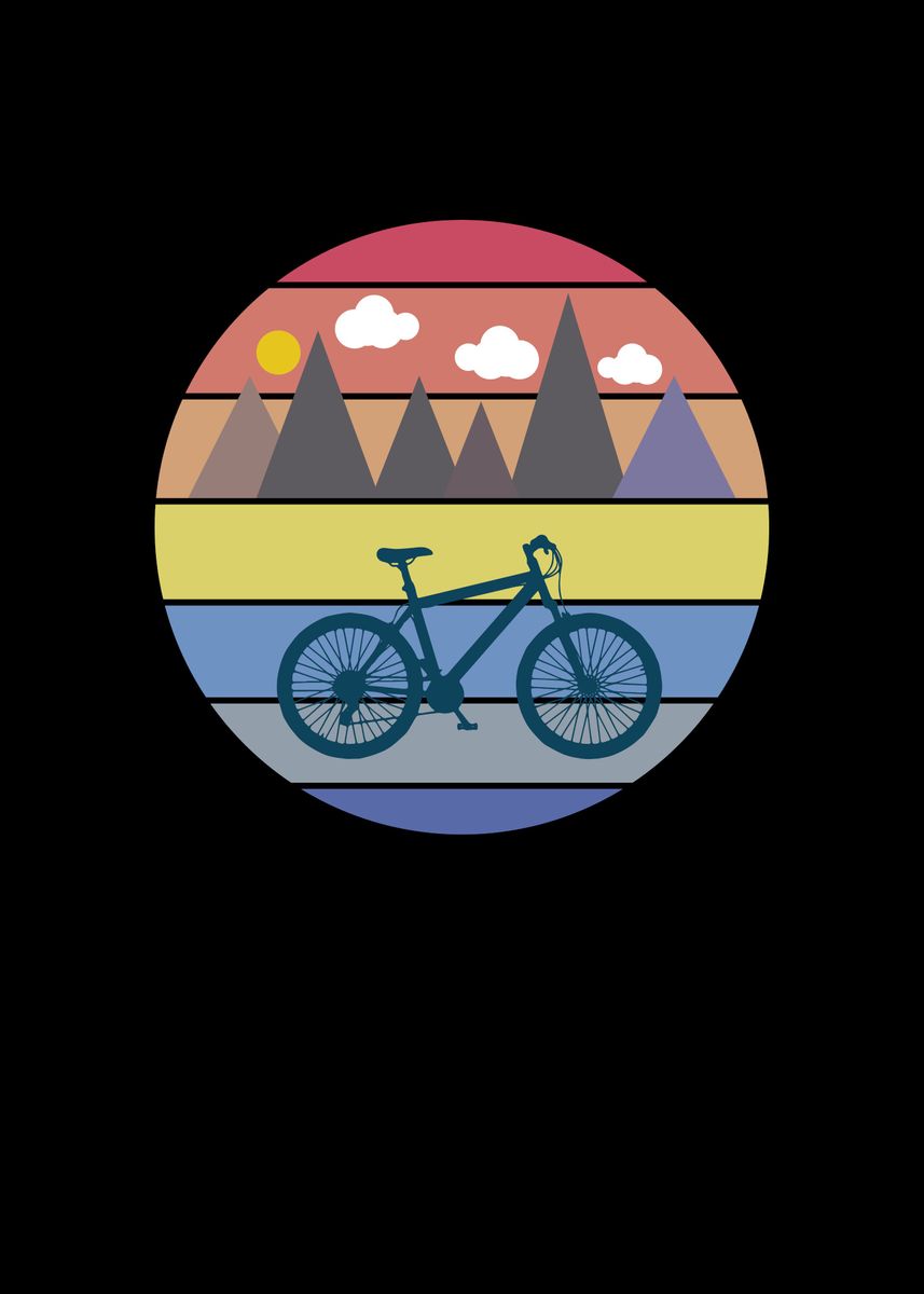 'Mounatainbiker' Poster by bananadesign | Displate