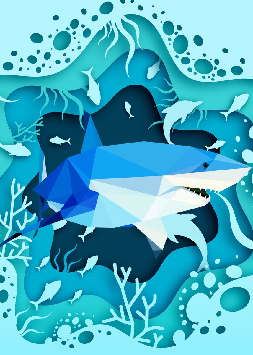 'Shark' Poster by Sunny Artist | Displate