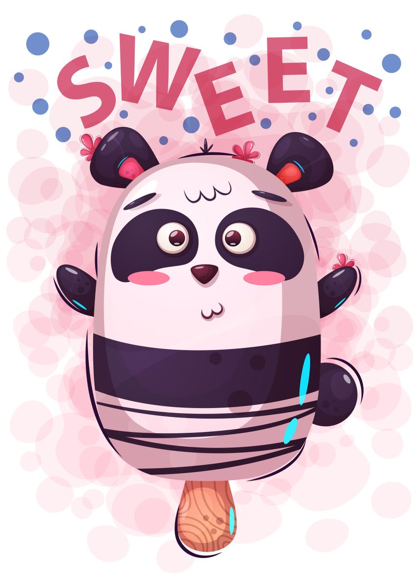 'Sweet Cute Baby Panda' Poster, picture, metal print, paint by Hassan ...