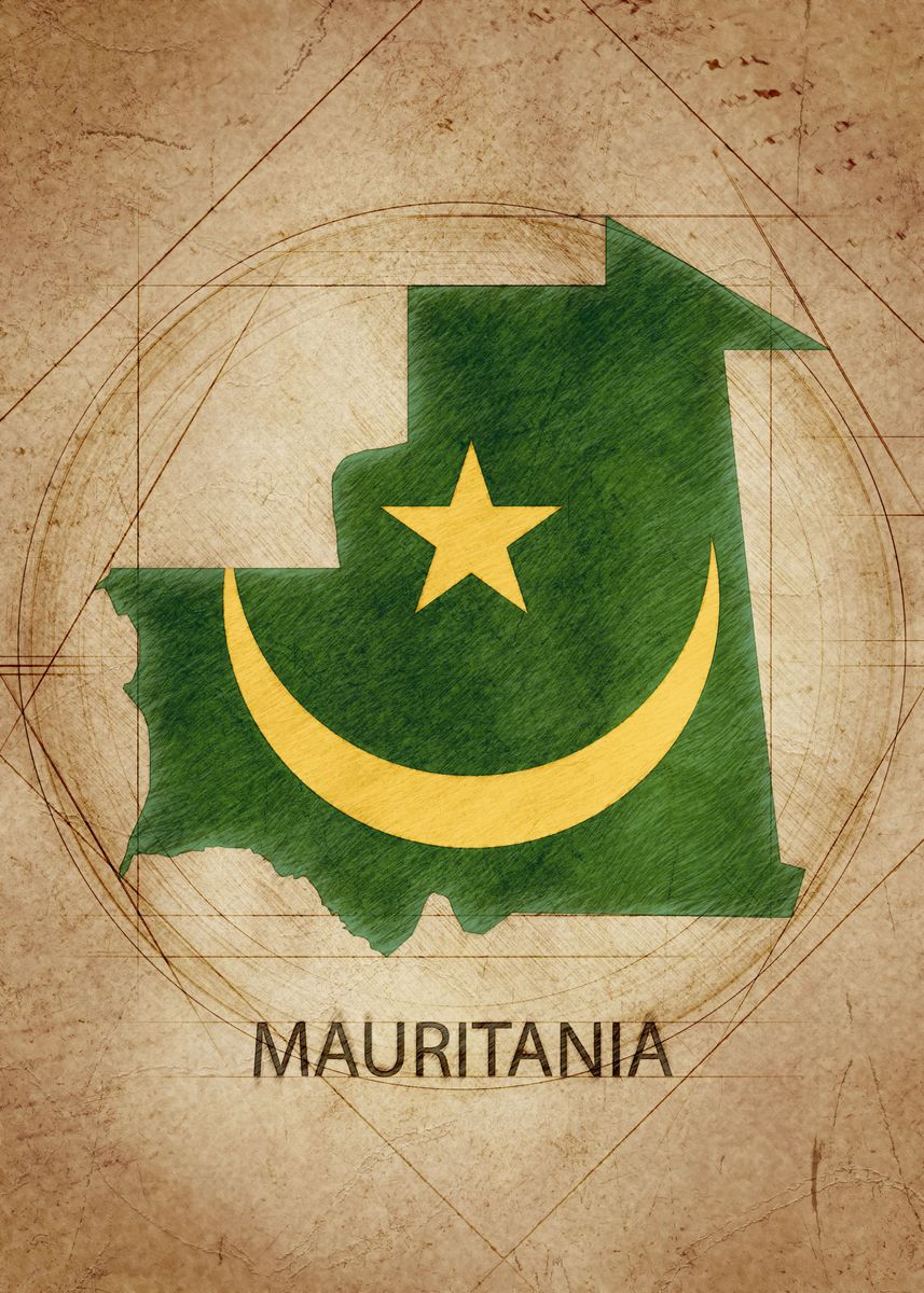 'Mauritania' Poster, picture, metal print, paint by Luvy | Displate
