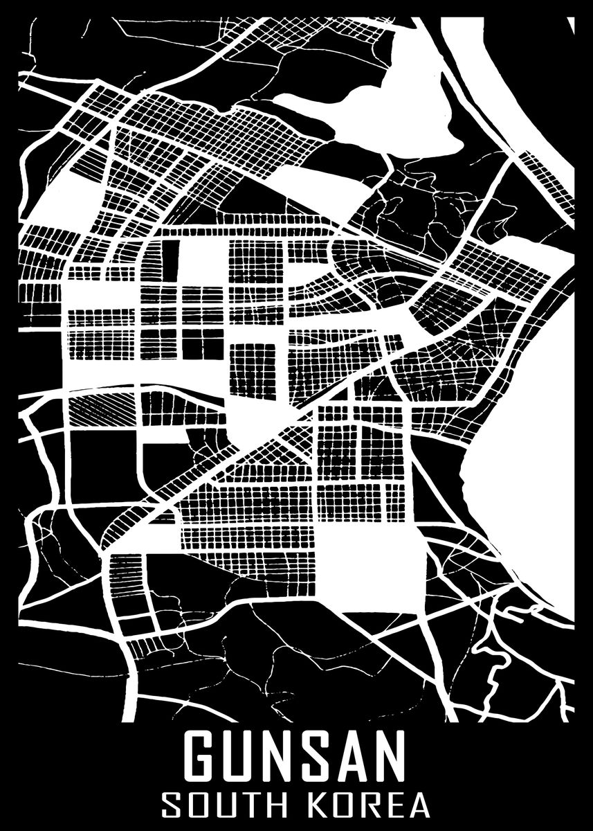 'Gunsan South Korea City' Poster, picture, metal print, paint by ...