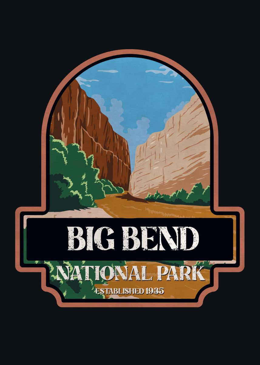 'Big Bend National Park' Poster, picture, metal print, paint by ...
