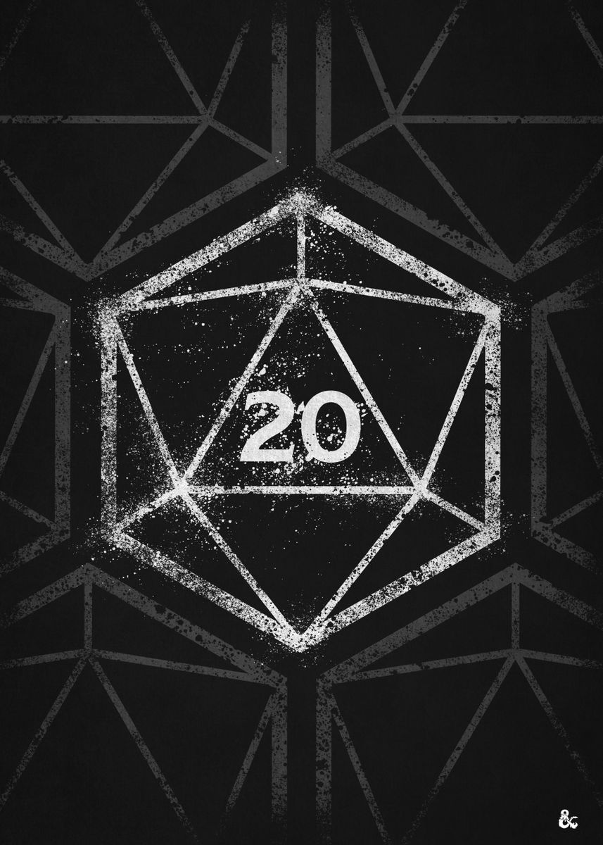 'Black and White Die' Poster, picture, metal print, paint by Dungeons ...
