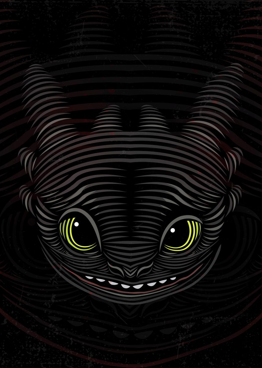 'Toothless Head' Poster, picture, metal print, paint by How To Train ...