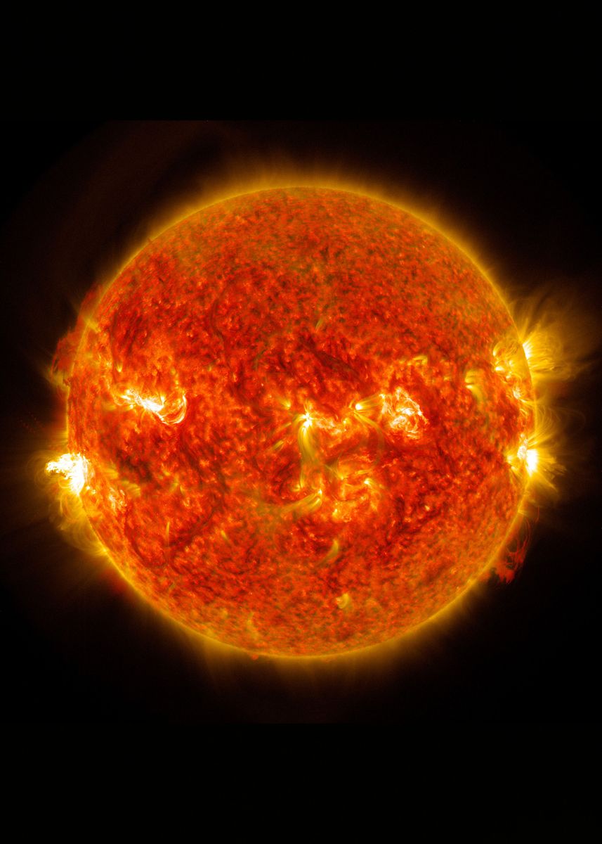 'The Sun' Poster, picture, metal print, paint by Tim | Displate