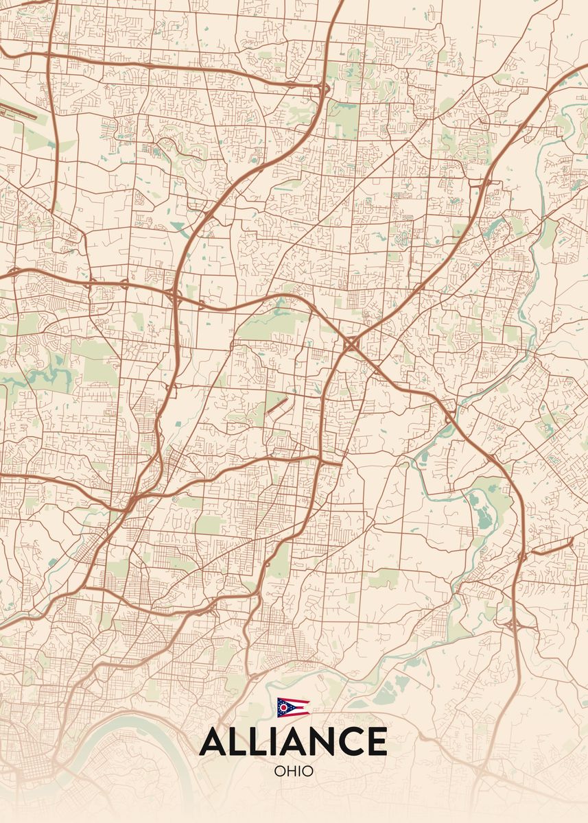 'Alliance OH' Poster, picture, metal print, paint by IMR Designs | Displate