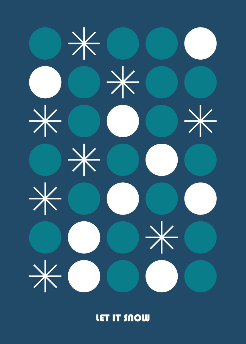 'Bauhaus Let It Snow' Poster, picture, metal print, paint by DSpot Shop ...