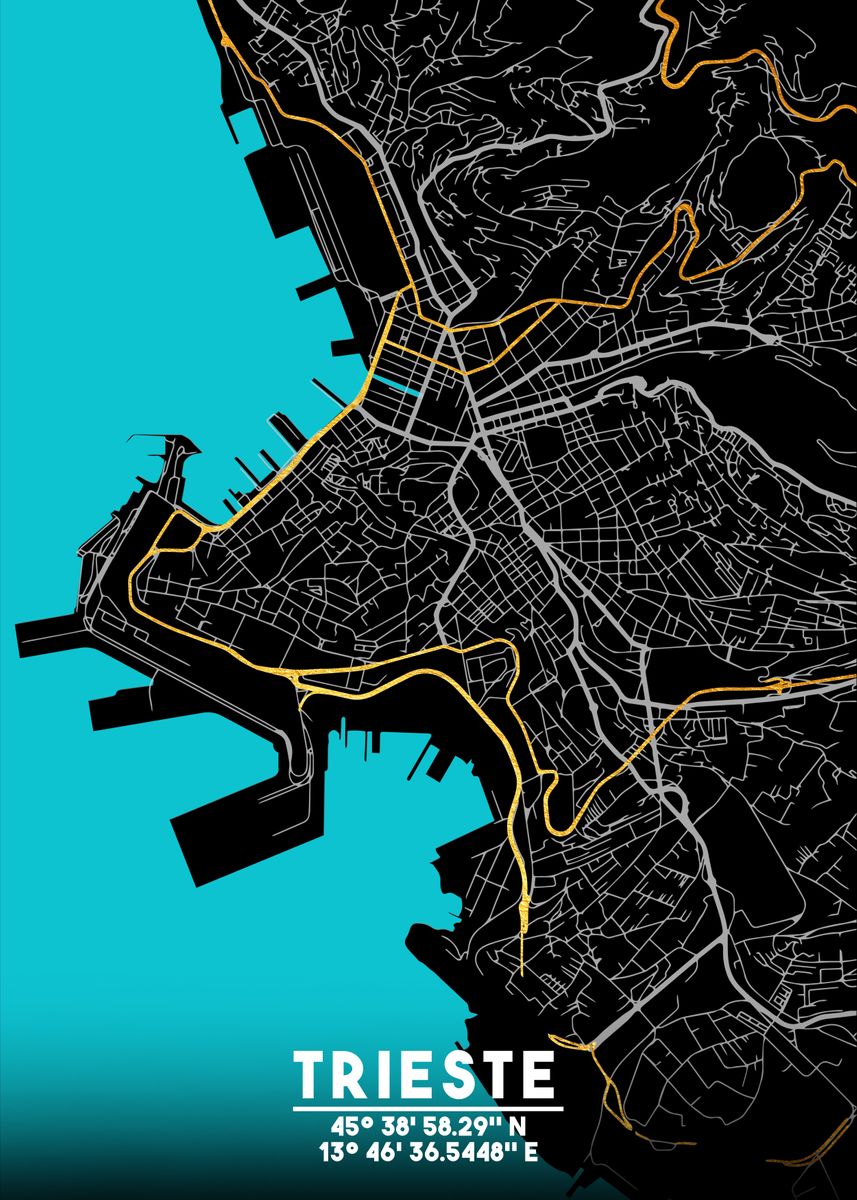 'Trieste Italy' Poster by Clayborne Frank | Displate