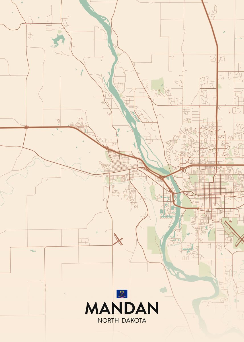 'Mandan ND' Poster, picture, metal print, paint by IMR Designs | Displate