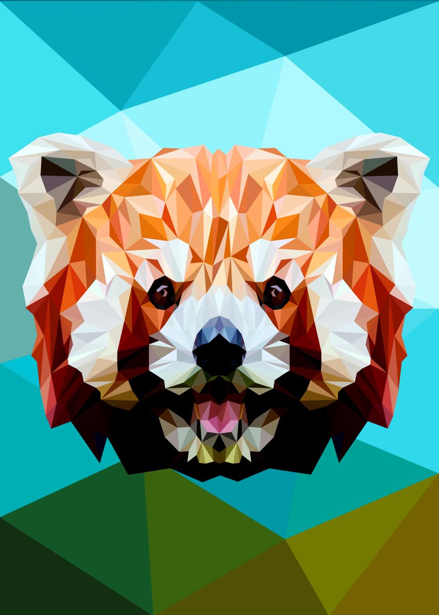 'Red Panda' Poster by toan nguyen | Displate