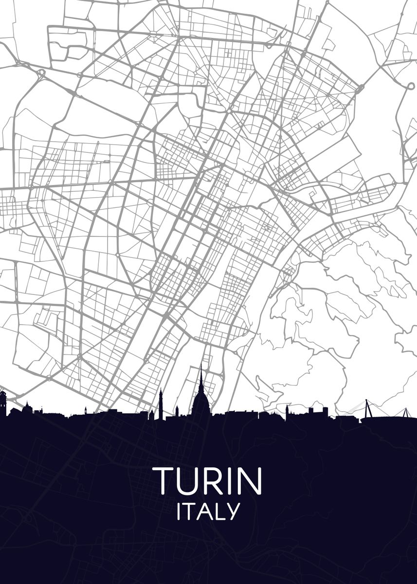 'Turin Italy' Poster by Urrutia German | Displate