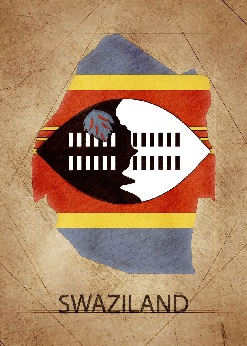 'Swaziland Eswatini' Poster by Luvy | Displate