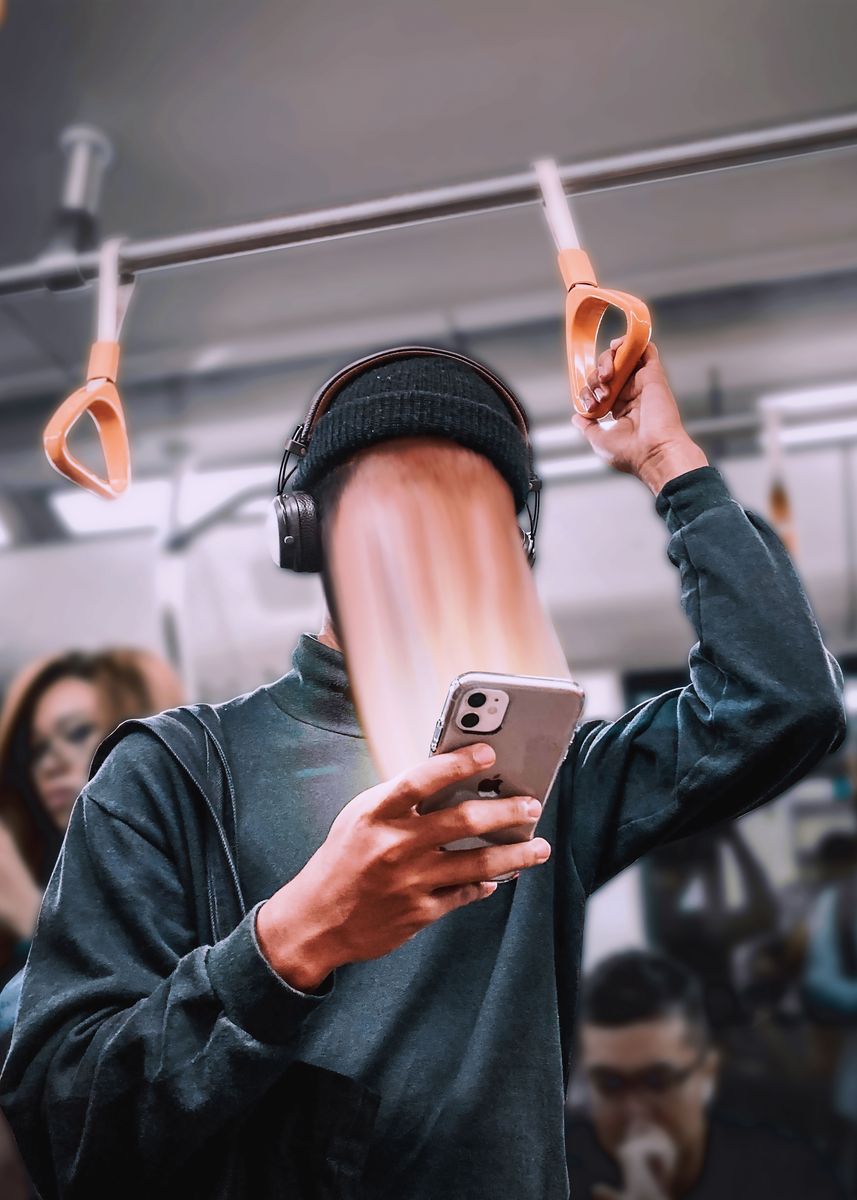 'Phone Addict' Poster, picture, metal print, paint by Eko Cahyo | Displate