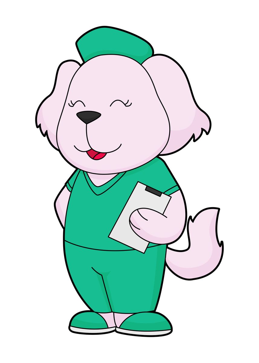 'Dog Nurse Note' Poster, picture, metal print, paint by Markus Schnabel ...