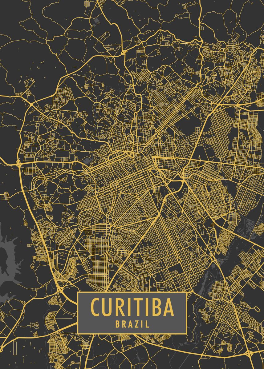 'Curitiba' Poster, picture, metal print, paint by Miracle Studio | Displate