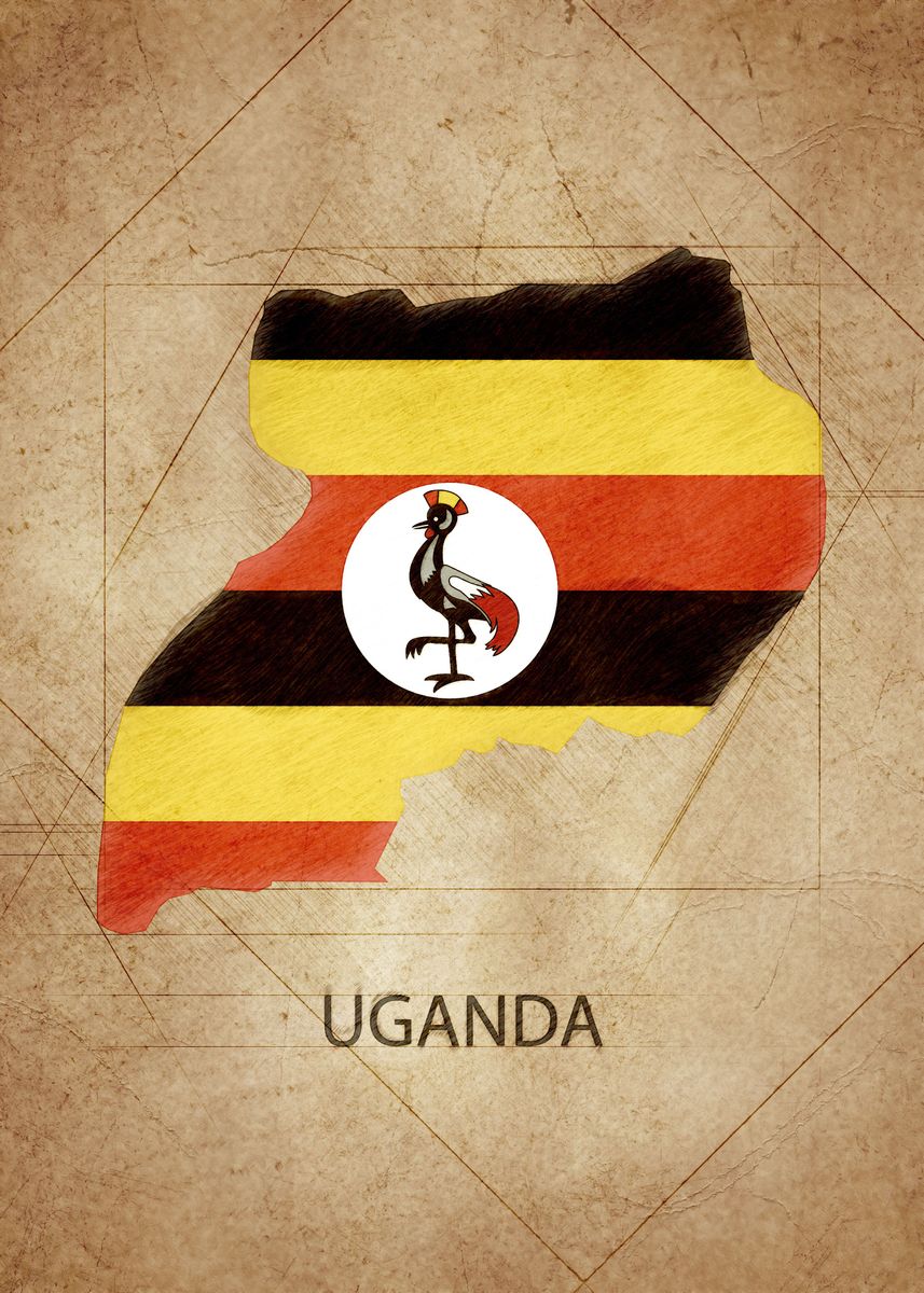 'Uganda' Poster, picture, metal print, paint by Luvy | Displate