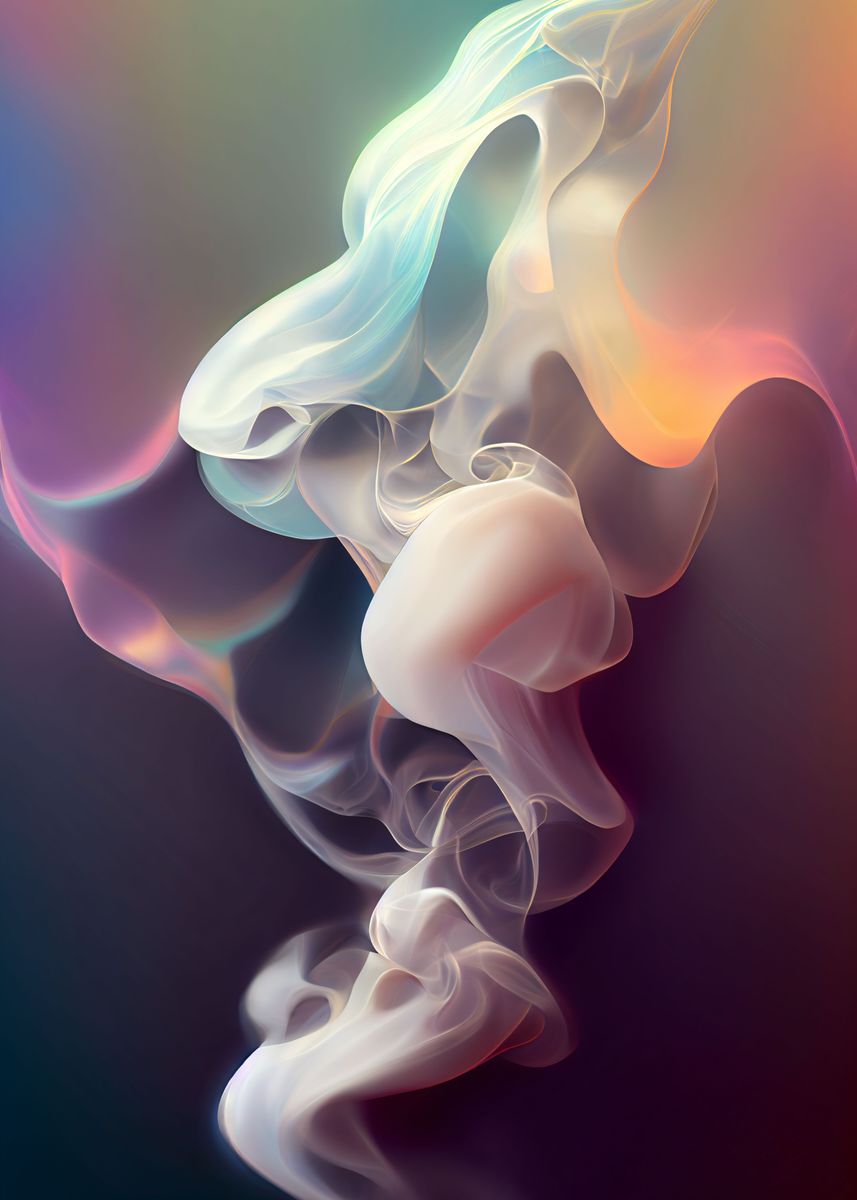 'Opalescent III' Poster, picture, metal print, paint by Sycaid | Displate