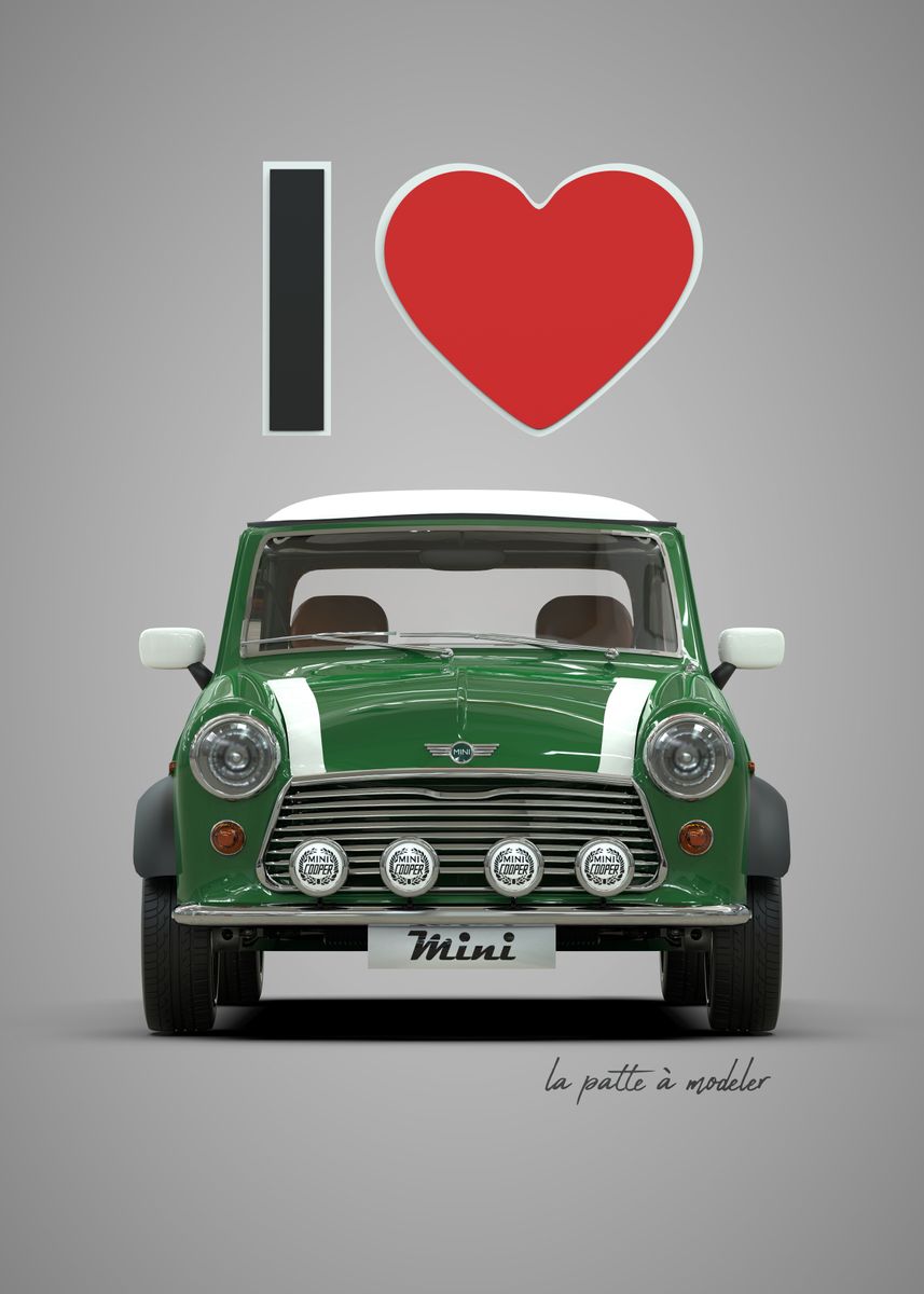 'I Love Mini' Poster by LAPATTEAMODELER | Displate