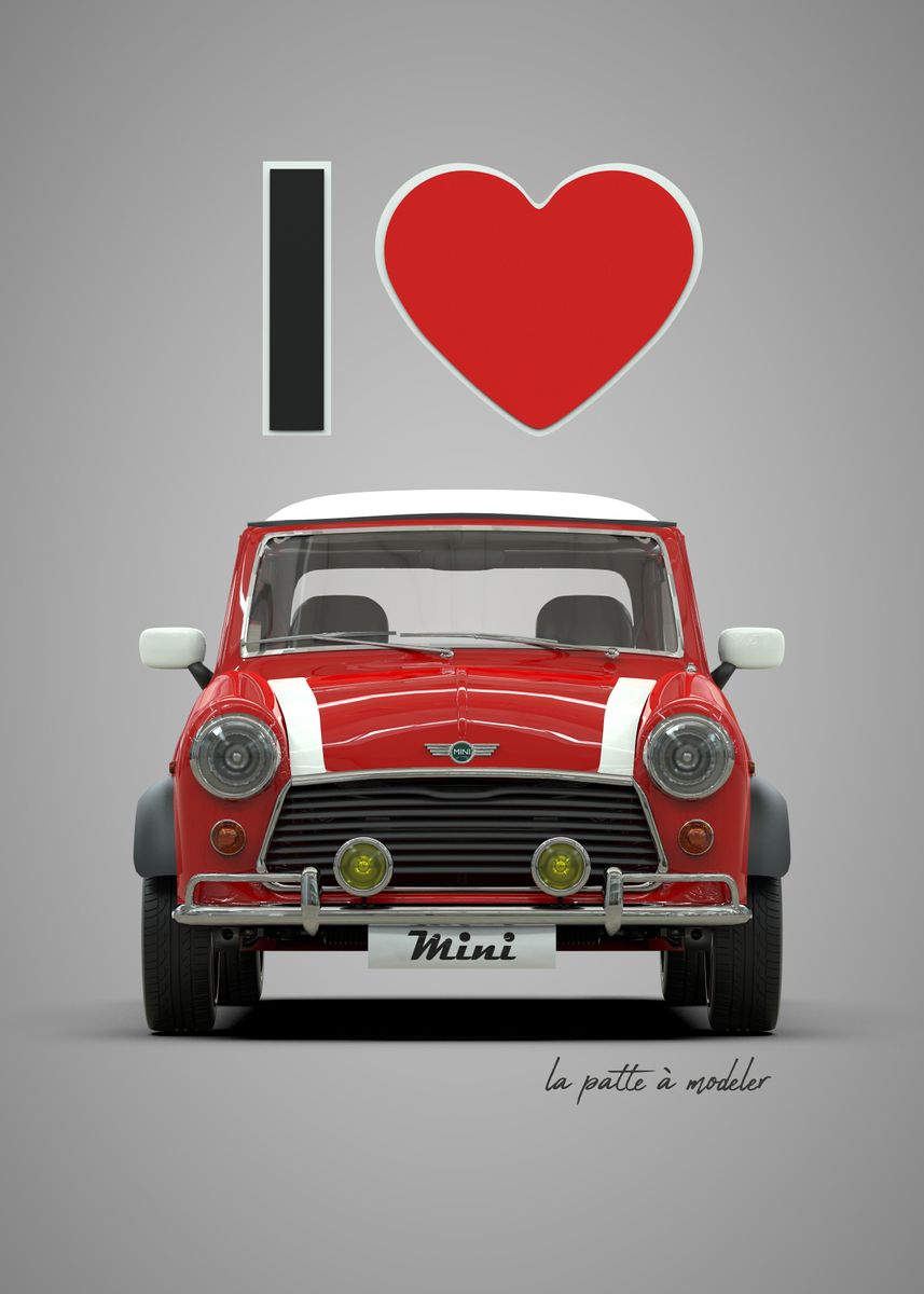 'I Love Mini' Poster, picture, metal print, paint by LAPATTEAMODELER ...