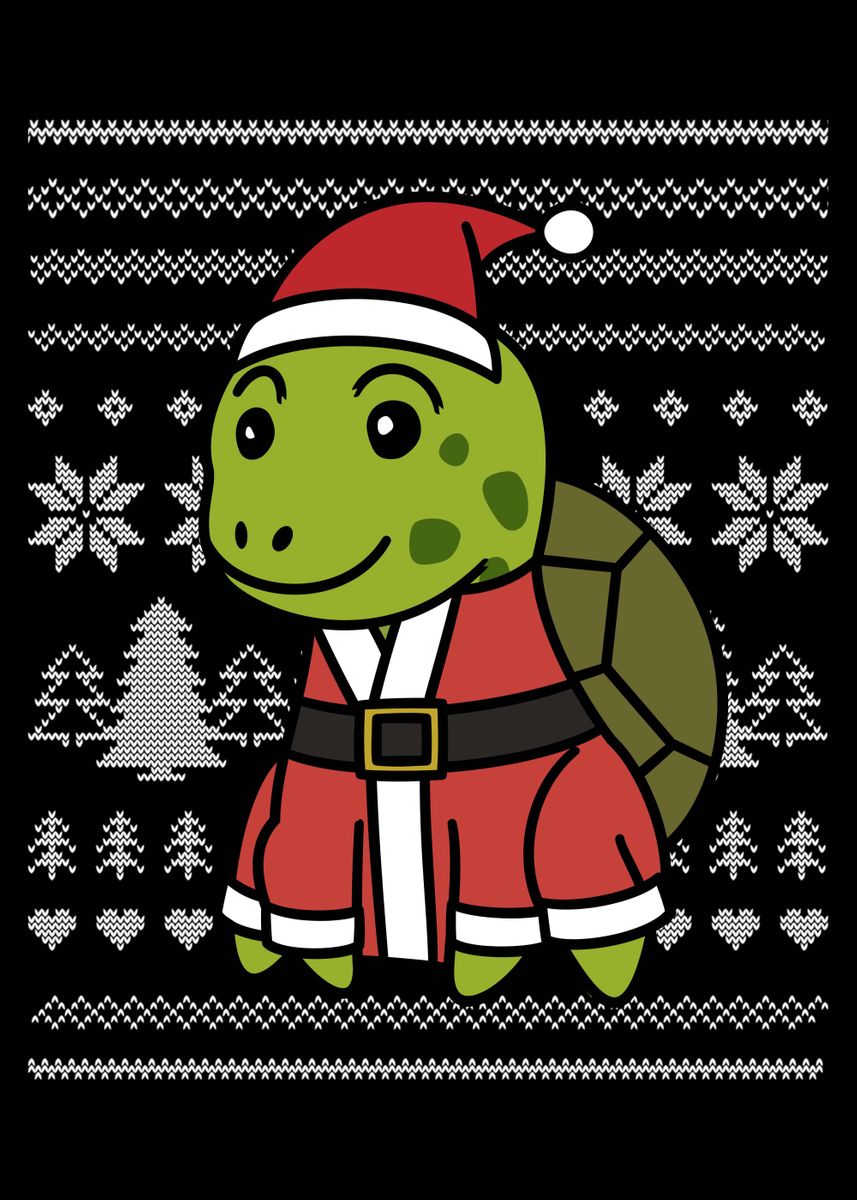 'Turtle Christmas Costume ' Poster by PetPrints | Displate