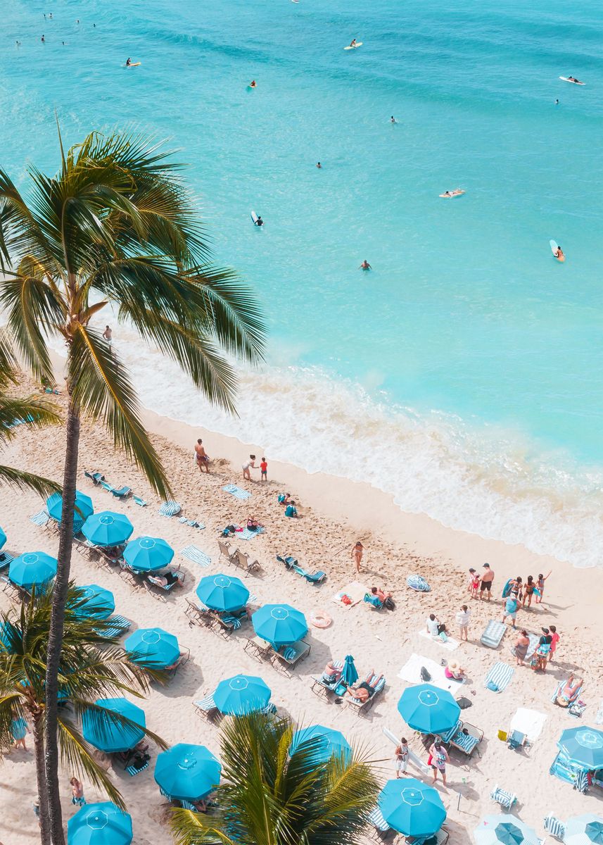 'Miami Beach' Poster, picture, metal print, paint by Gal Design | Displate