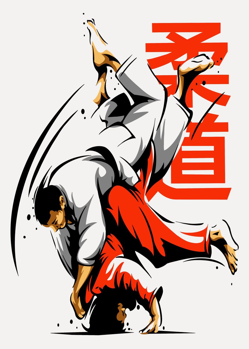 'Judo' Poster, picture, metal print, paint by Karin Studio | Displate