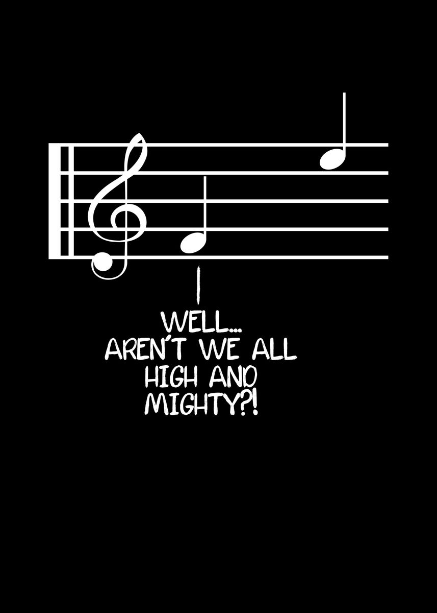 'High music notes' Poster, picture, metal print, paint by BeMi | Displate