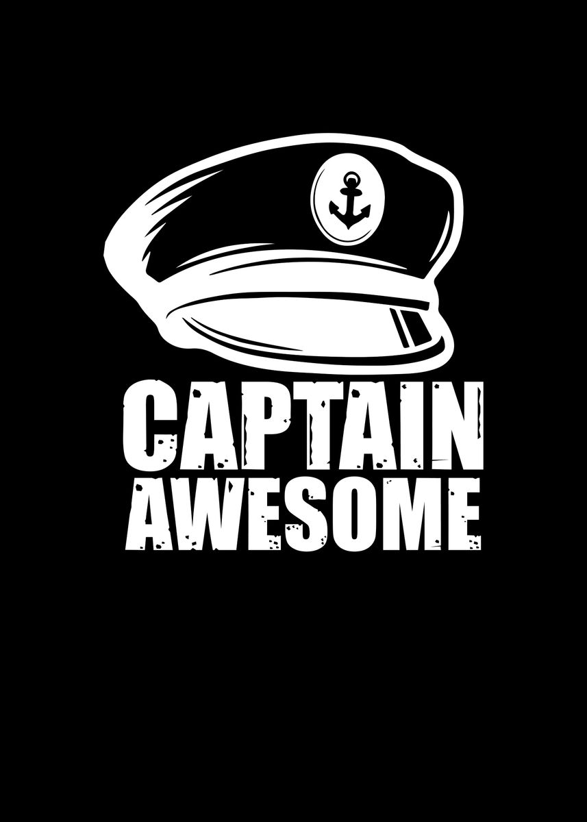 'Captain awesome' Poster, picture, metal print, paint by bananadesign ...