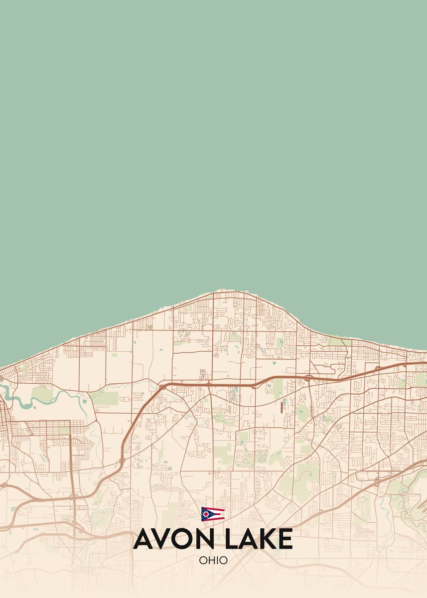 'Avon Lake OH' Poster, picture, metal print, paint by IMR Designs ...