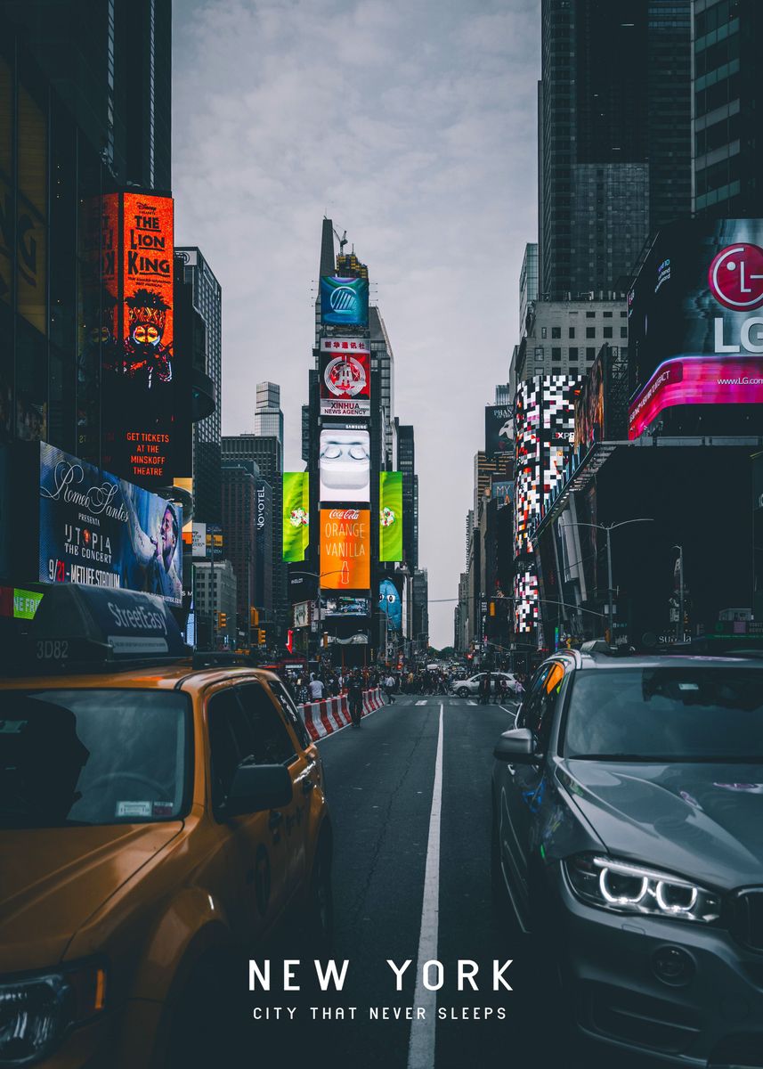 'New York ' Poster, picture, metal print, paint by Big City | Displate