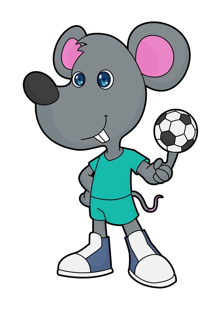 'Mouse Soccer Sports' Poster, picture, metal print, paint by Markus ...