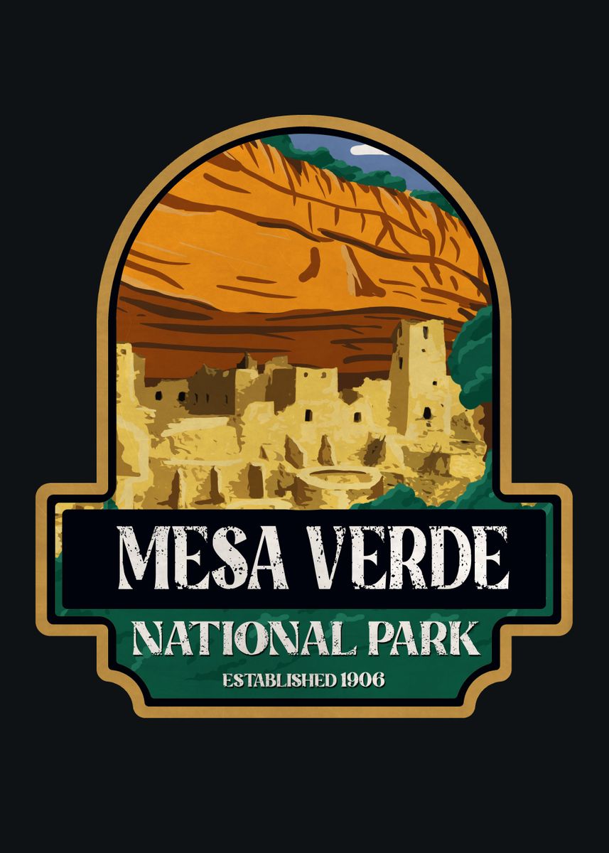 'Mesa Verde National Park' Poster, picture, metal print, paint by ...