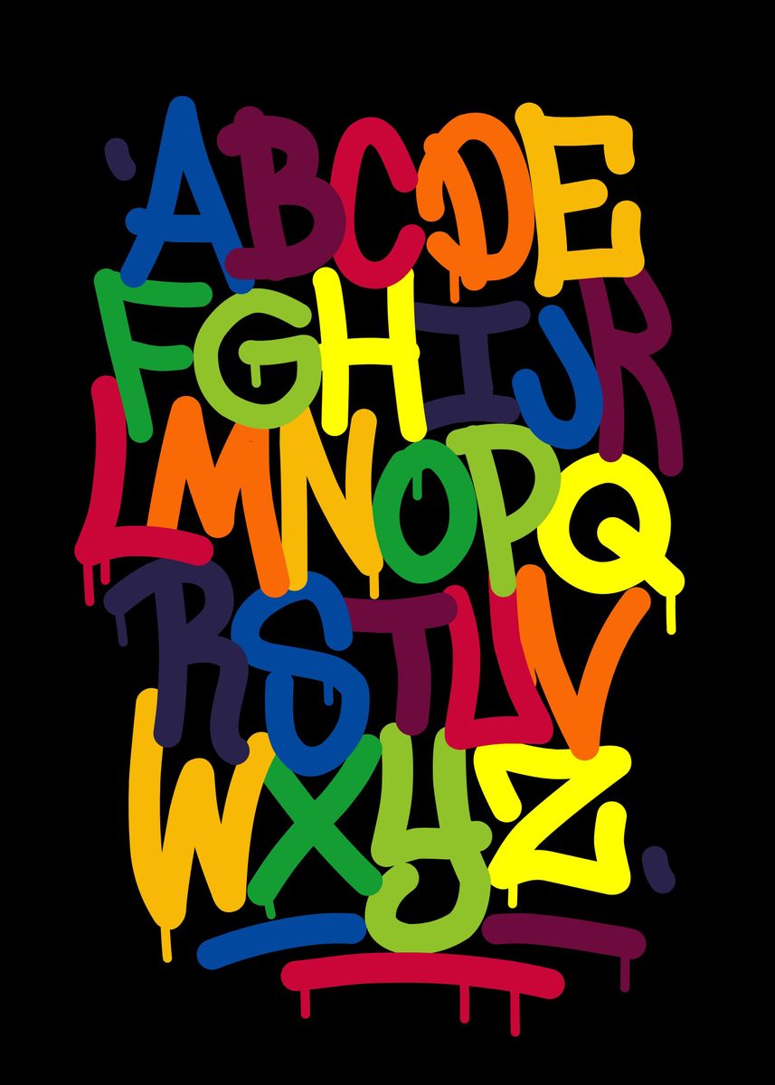 'inspiration text alphabet' Poster by Mshel Tyan | Displate