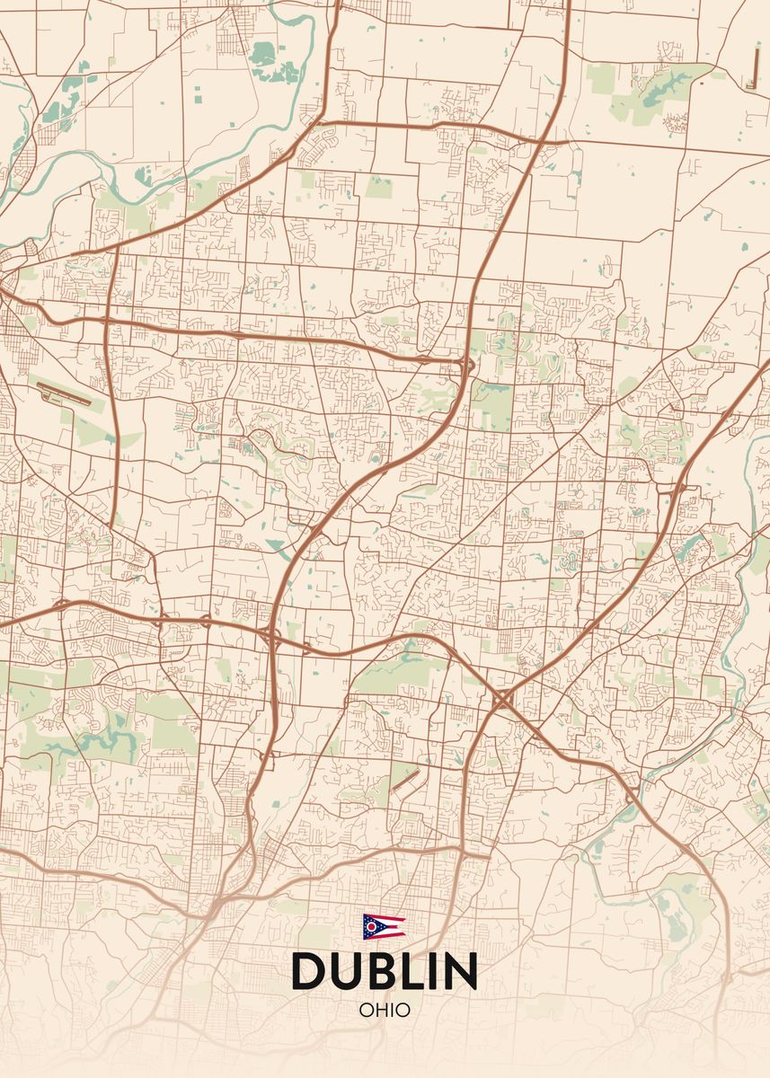 'Dublin OH' Poster by IMR Designs | Displate