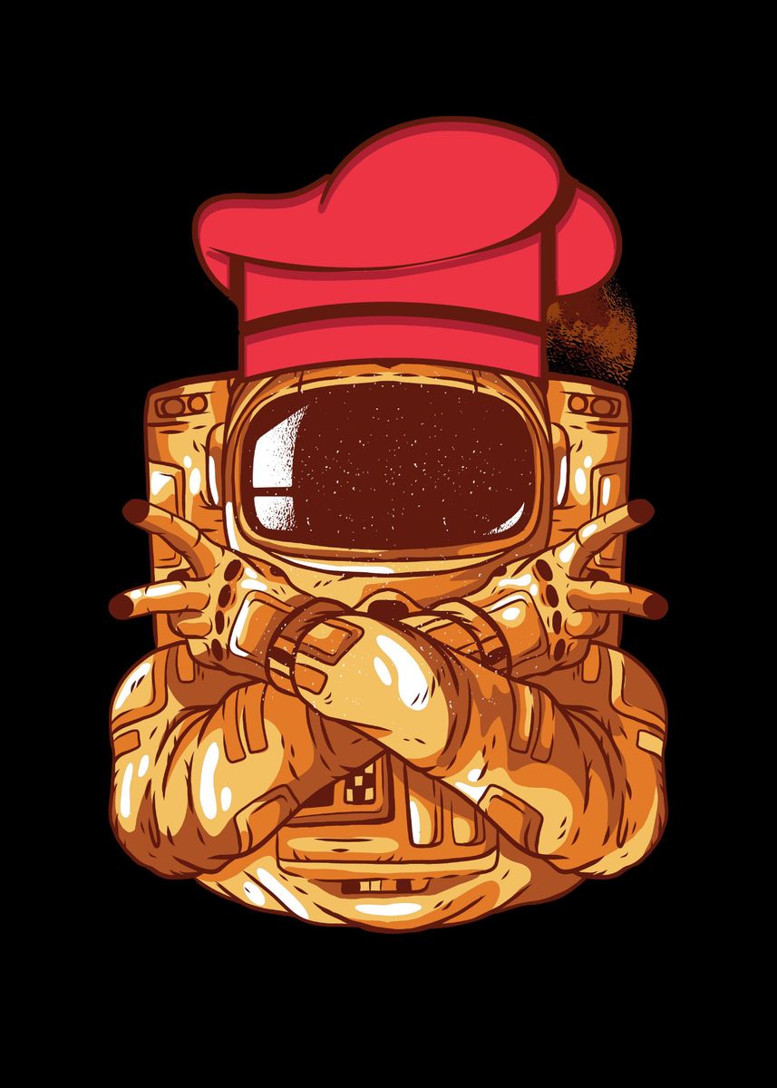 'Cook Chef Funny Cooking' Poster, picture, metal print, paint by ...