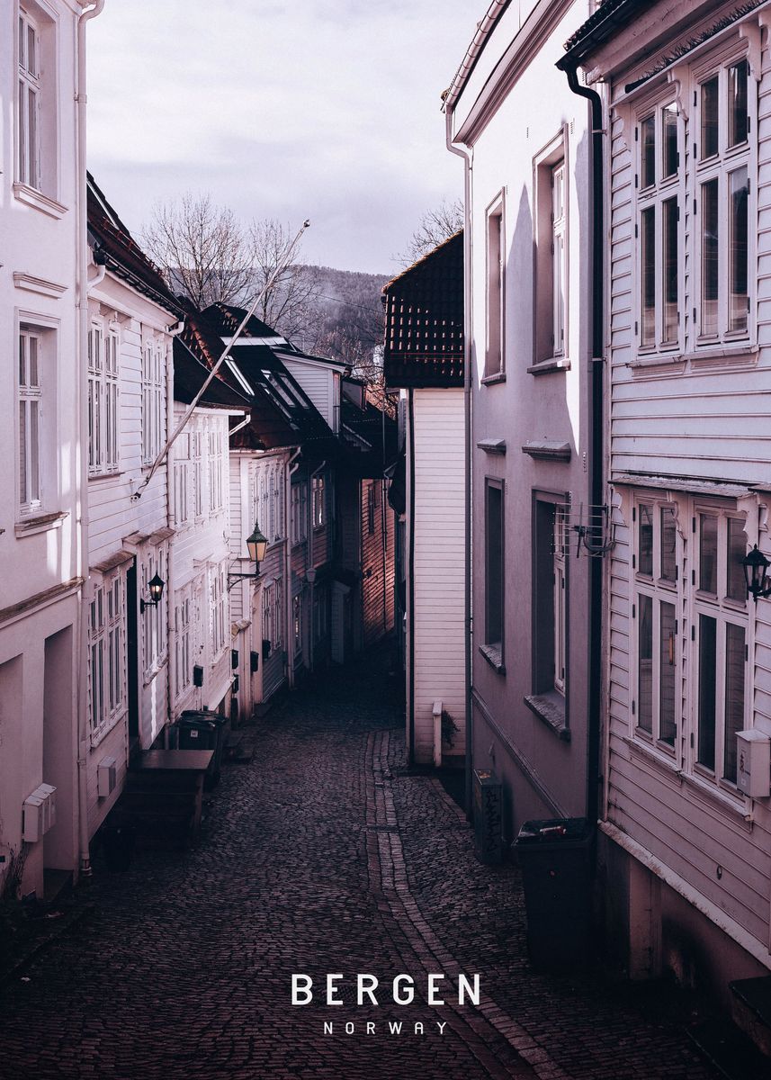 'Bergen ' Poster, picture, metal print, paint by Explore Universe ...
