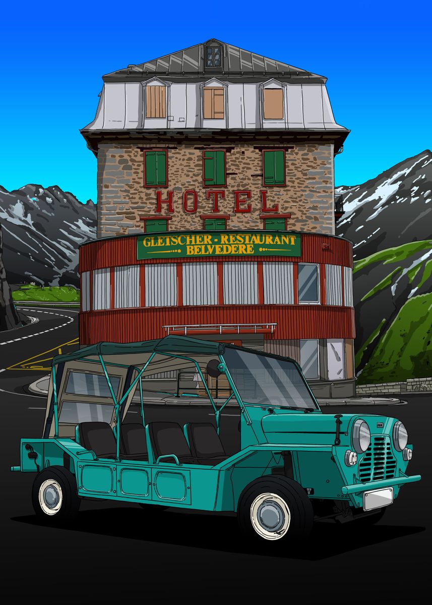 'Mini Moke' Poster by ND Fat | Displate