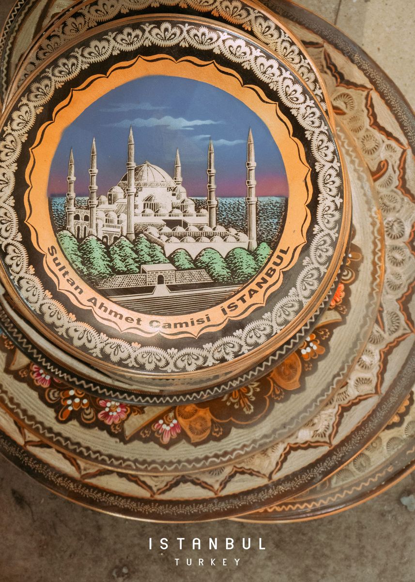 'Istanbul ' Poster, picture, metal print, paint by Famous City | Displate