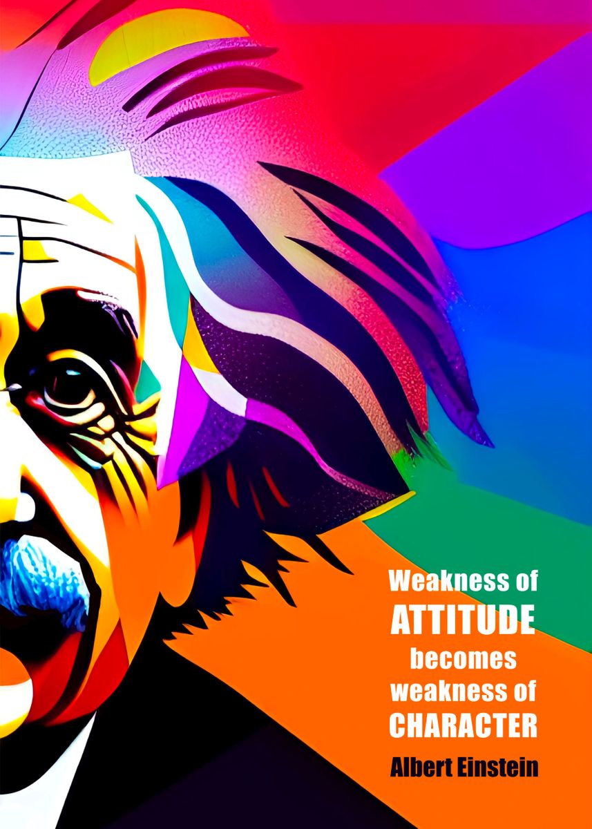 'Albert Einstein Quote' Poster, picture, metal print, paint by Popart ...