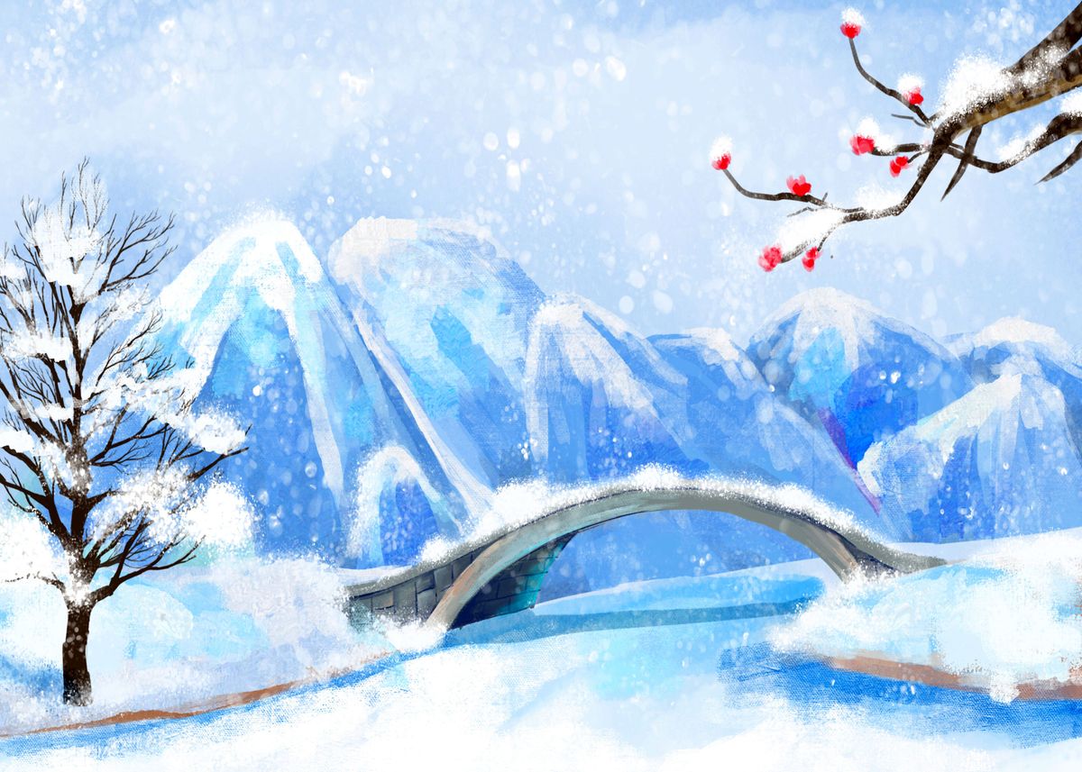 'Winter Landscapes Nature' Poster by Max Ronn | Displate