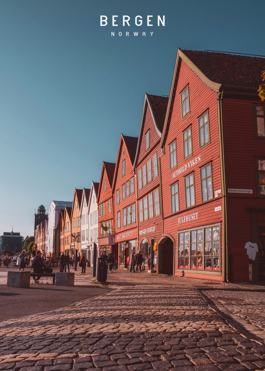 'Bergen ' Poster, picture, metal print, paint by Explore Universe ...