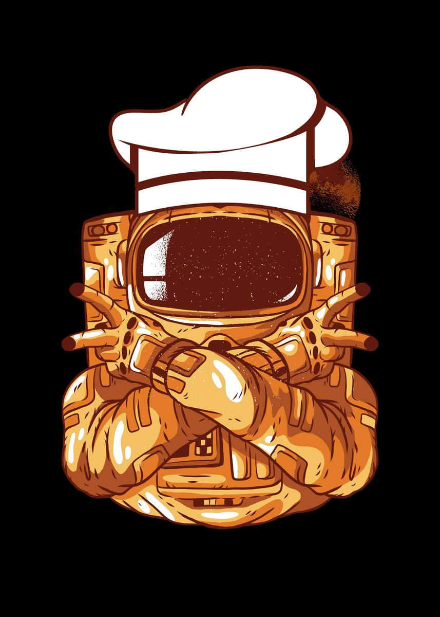 'Cook Chef Funny Cooking' Poster, picture, metal print, paint by ...